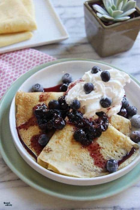 Blueberry Crepes - Cupcakes & Kale Chips