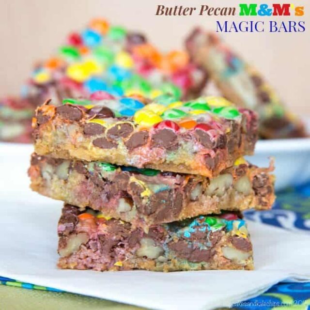 Butter Pecan M&M's Magic Bars Recipe | Cupcakes and Kale Chips