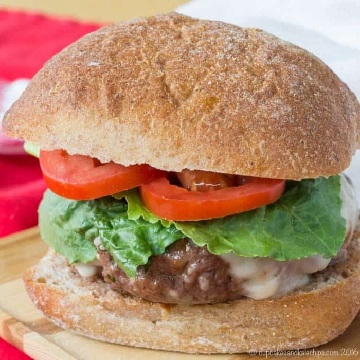 Meatball Parmesan Burgers {low carb option} - Cupcakes & Kale Chips