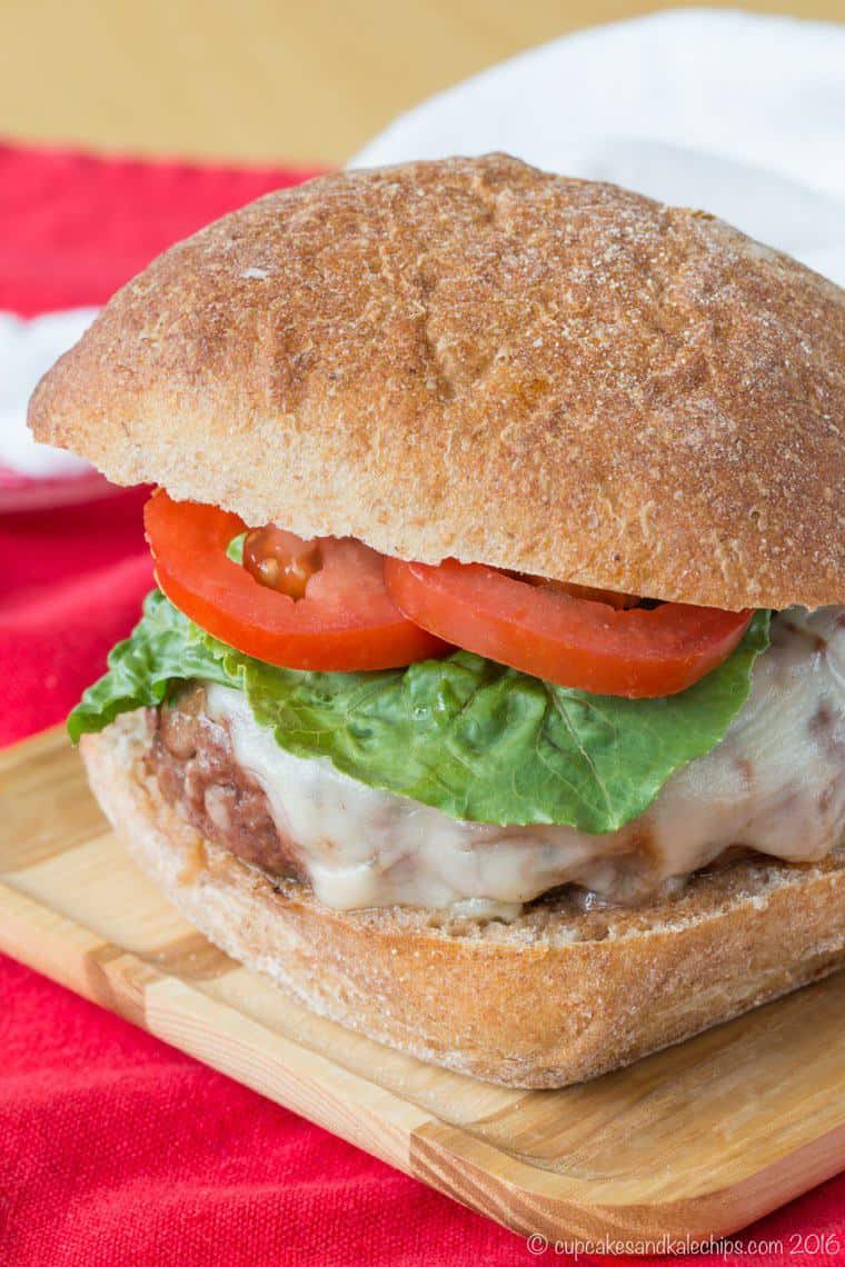 Meatball Parmesan Burgers {low carb option} - Cupcakes & Kale Chips