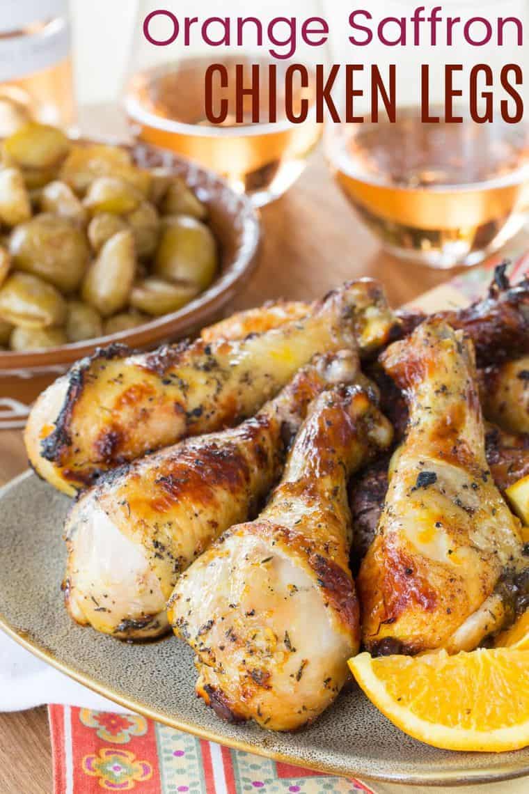 Orange Saffron Grilled Chicken Legs | Cupcakes & Kale Chips