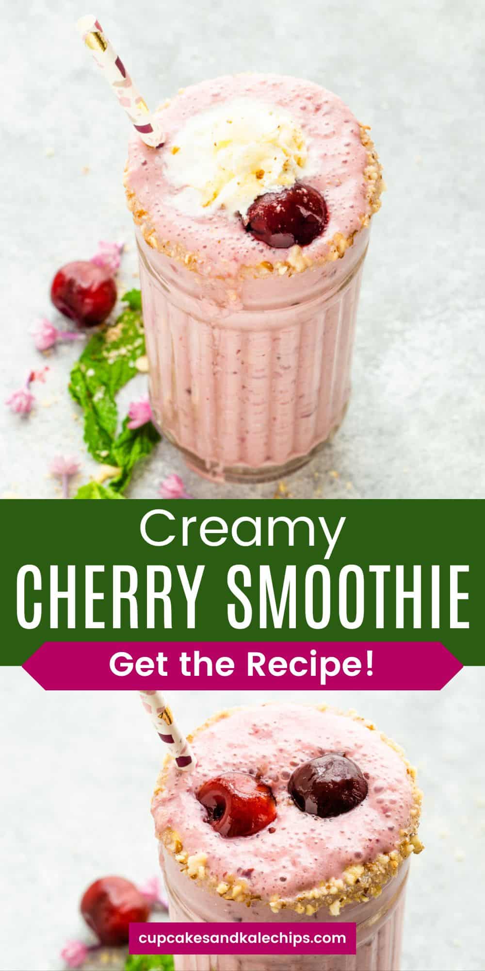 Creamy Cherry Smoothie | Cupcakes & Kale Chips