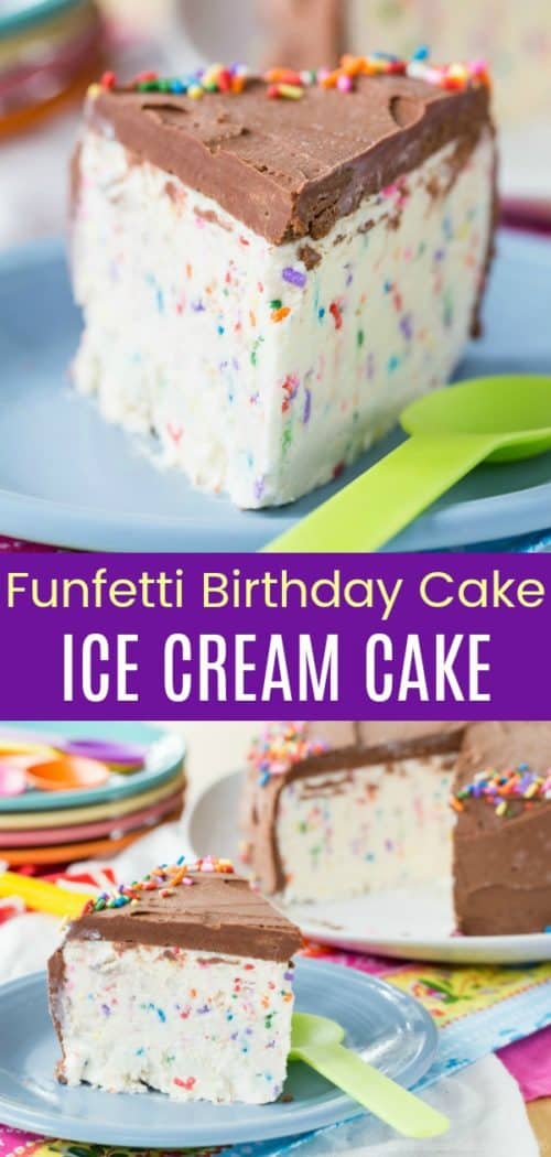 Funfetti Birthday Cake Ice Cream Cake Recipe - Cupcakes & Kale Chips