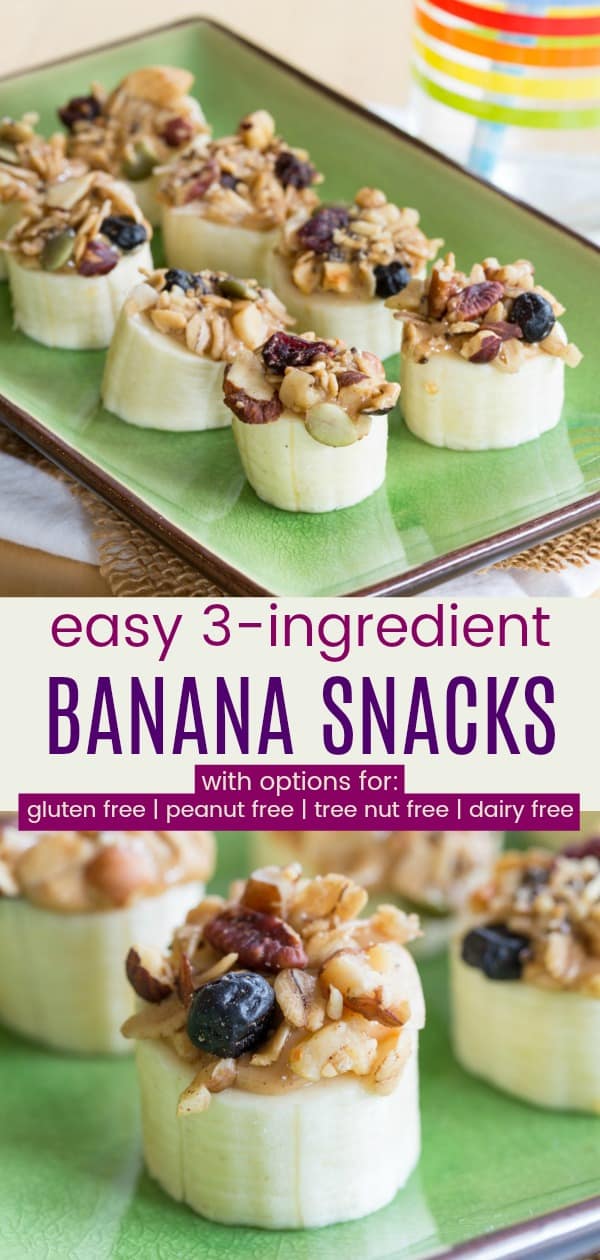Easy Peanut Butter Banana Snacks - 3 Ingredients! - Cupcakes & Kale Chips
