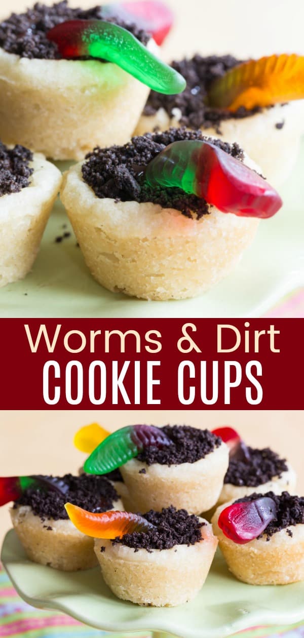 5-Ingredient Worms and Dirt Cookie Cup Recipe - Cupcakes & Kale Chips