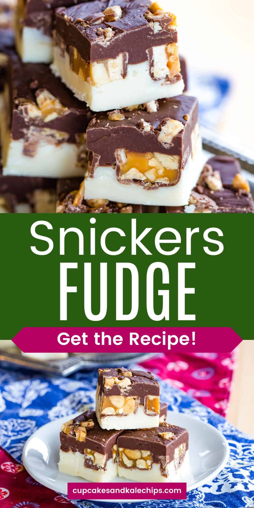 Double-Chocolate Snickers Fudge | Cupcakes & Kale Chips