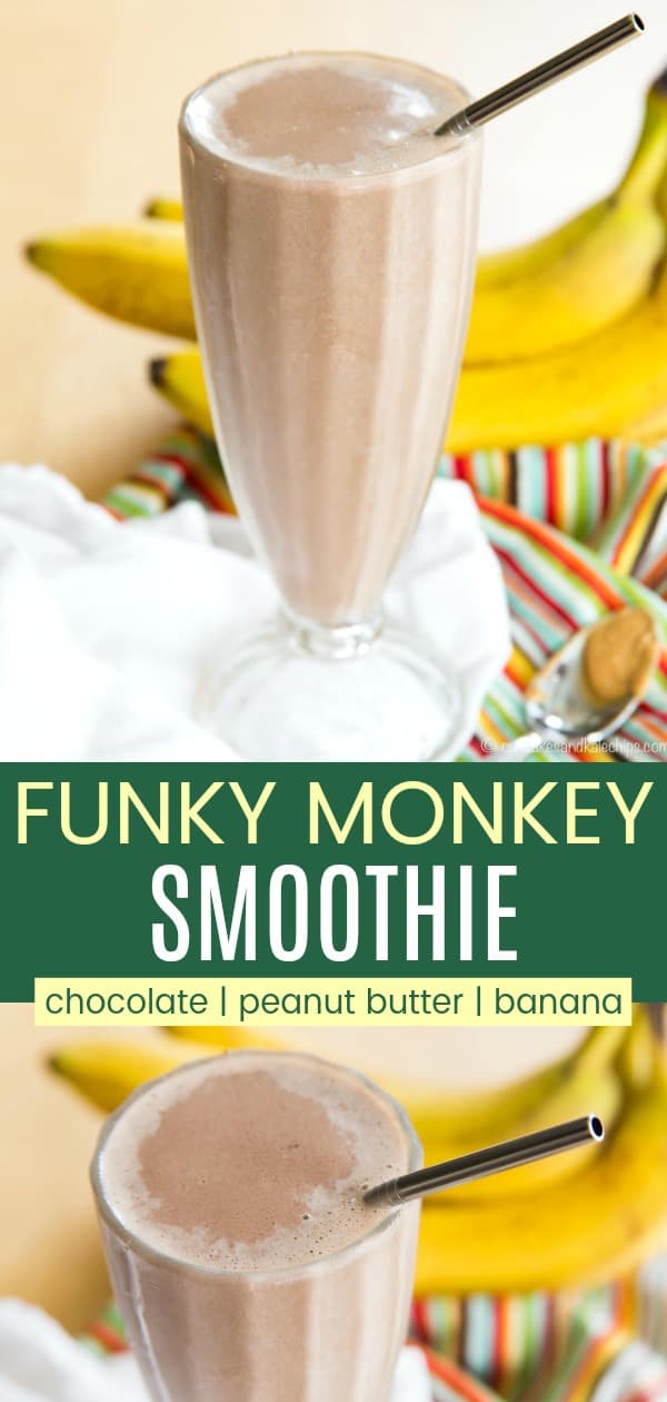 Chocolate Peanut Butter Banana Smoothie Recipe - Tastes Like Dessert!