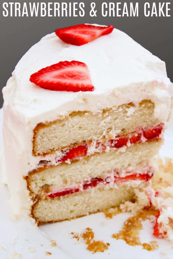 Strawberry Whipped Cream Cake | Cupcakes & Kale Chips