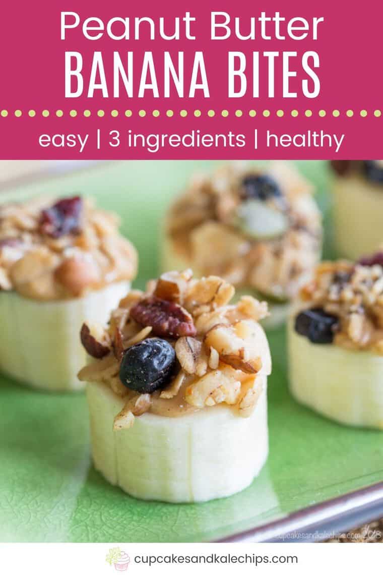 Easy Peanut Butter Banana Snacks - 3 Ingredients! - Cupcakes & Kale Chips