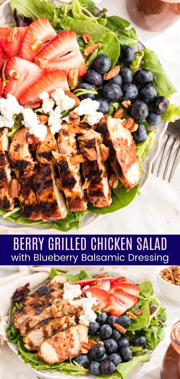Blueberry Balsamic Grilled Chicken Salad | Cupcakes & Kale Chips
