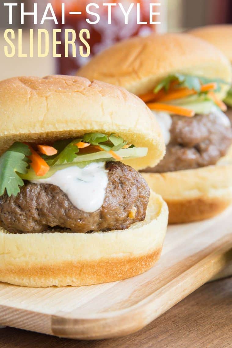 Thai Sliders with Sriracha Lime Cream - Cupcakes & Kale Chips