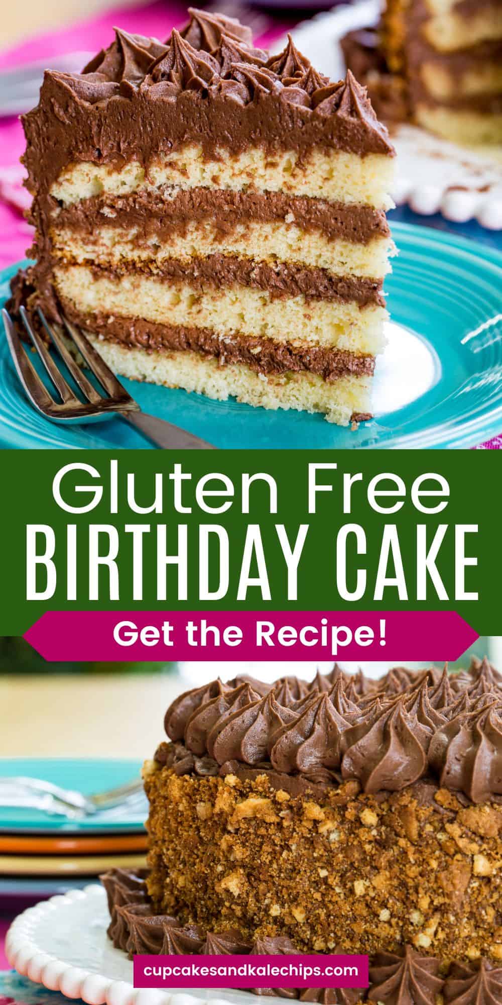 Gluten Free Birthday Cake - Yellow Cake with Chocolate Frosting!