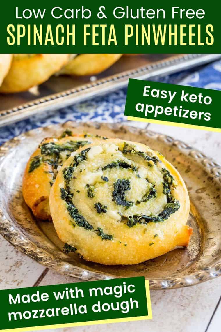 Low Carb Spinach Pinwheels - easy keto appetizers!