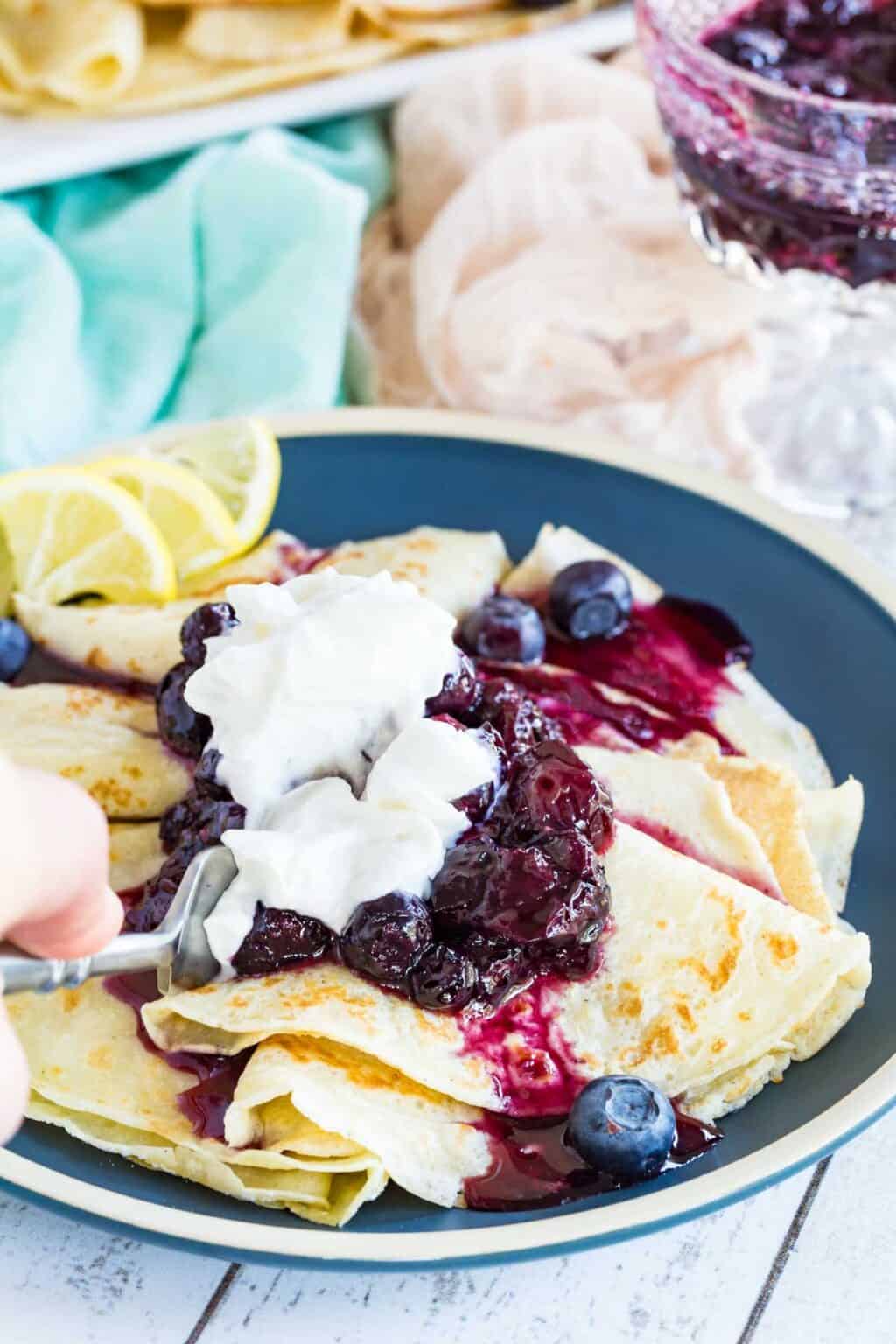 Gluten-Free Blueberry Crepes | Cupcakes & Kale Chips