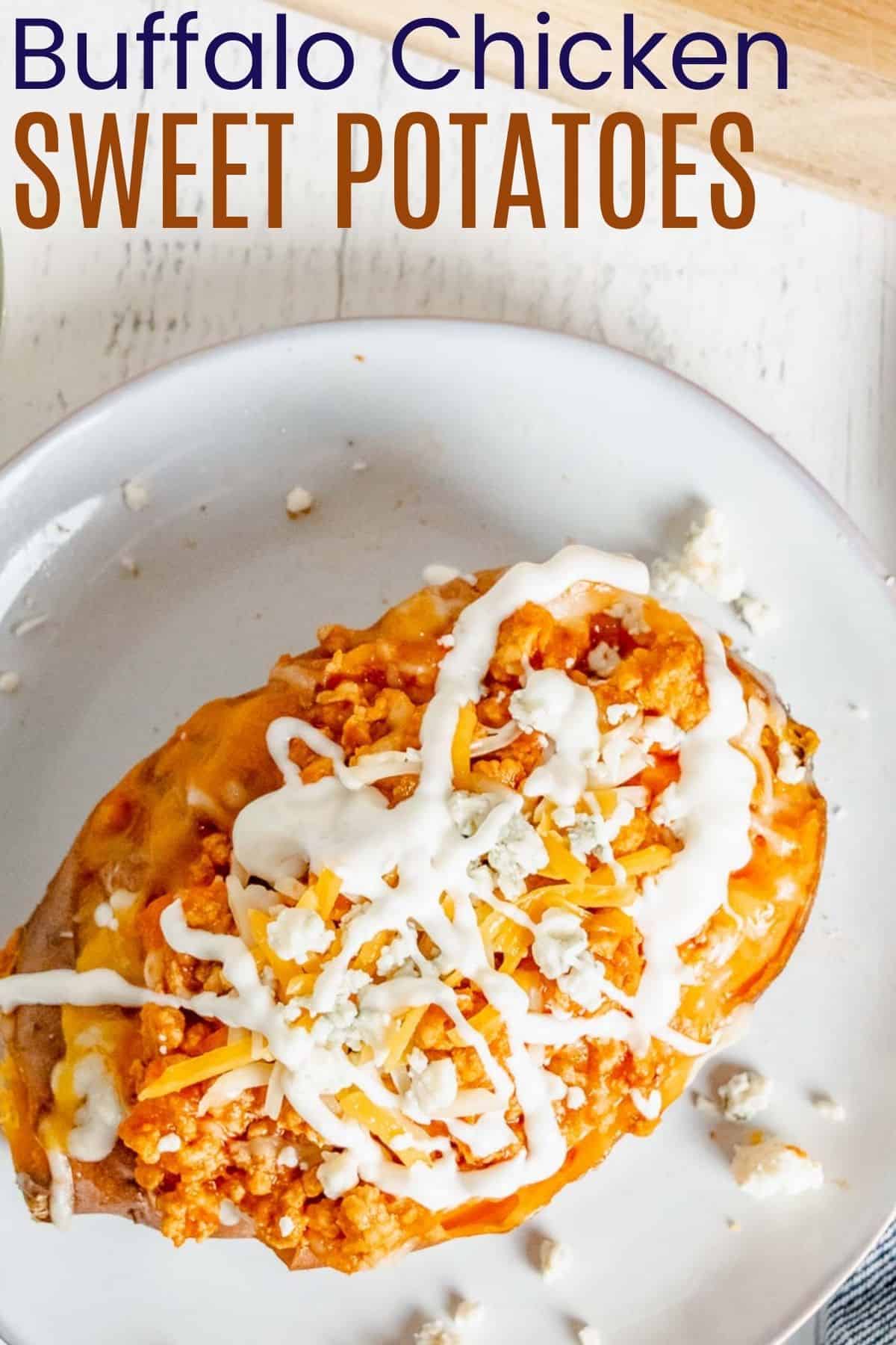 Buffalo Chicken Sweet Potatoes | Cupcakes & Kale Chips