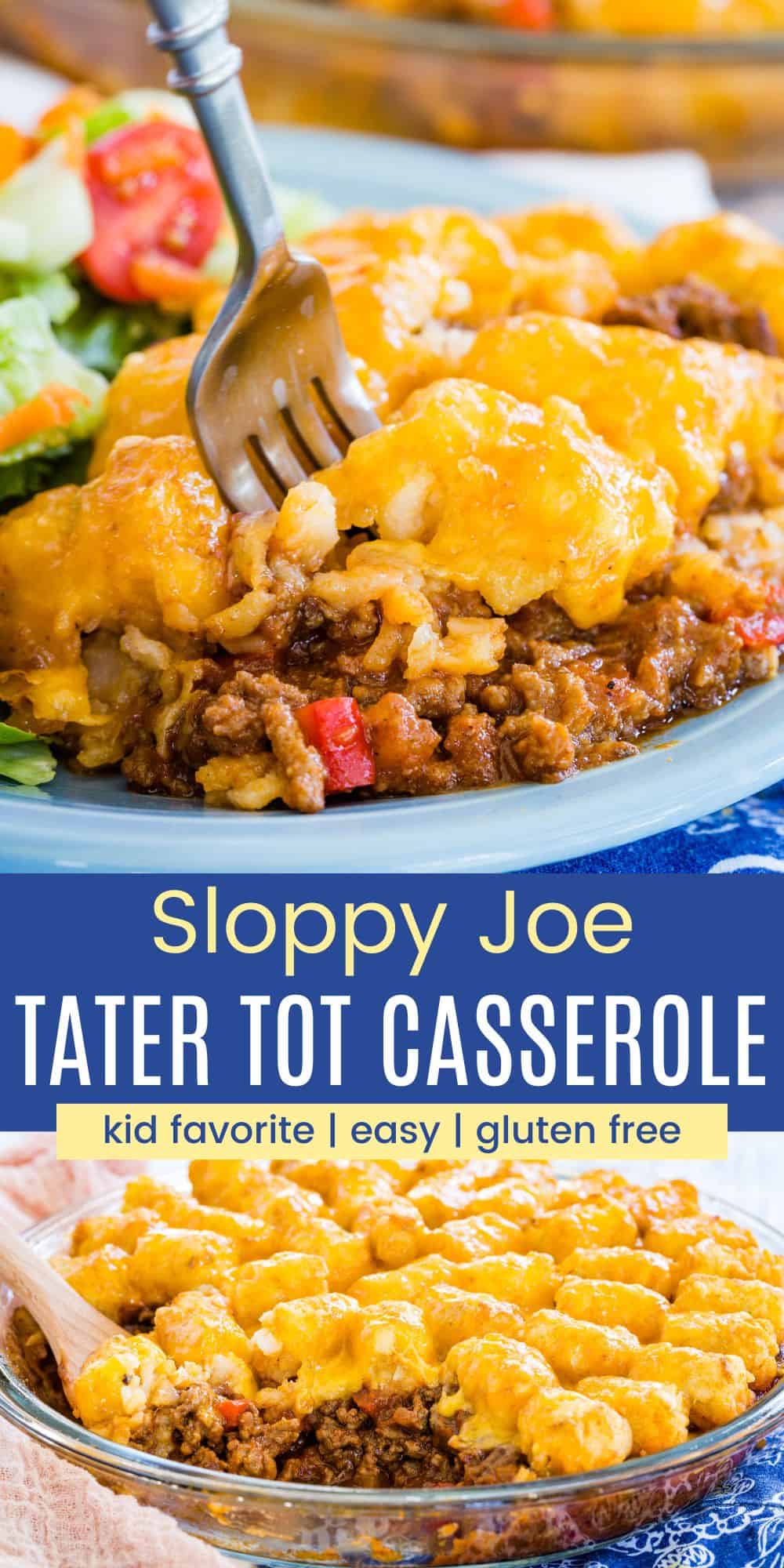 Sloppy Joe Tater Tot Casserole | Cupcakes & Kale Chips