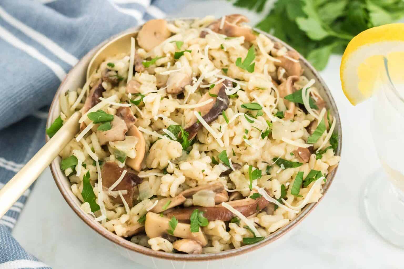 Stovetop Mushroom Risotto | Cupcakes & Kale Chips