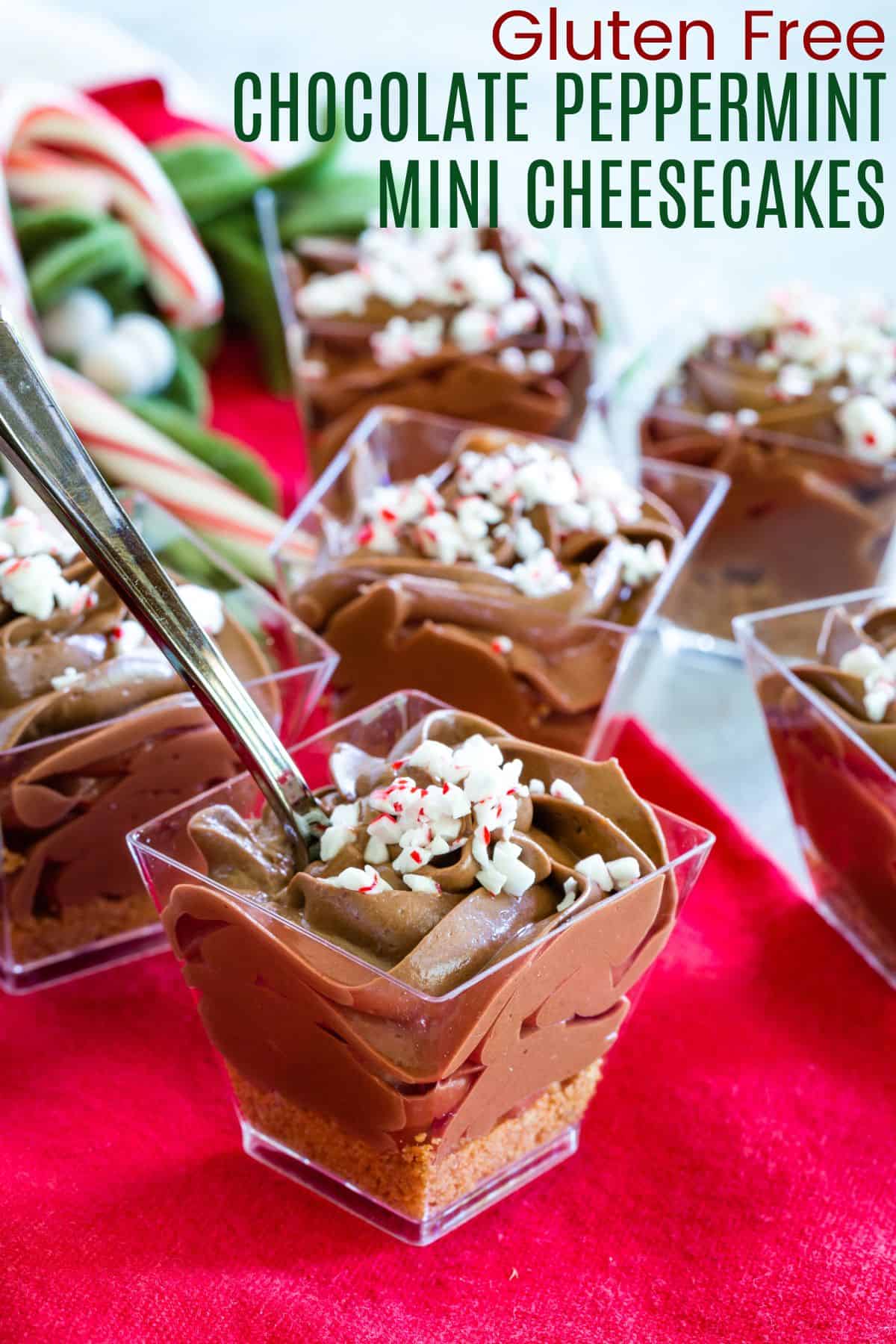 Mini Chocolate Peppermint Cheesecakes | Cupcakes & Kale Chips