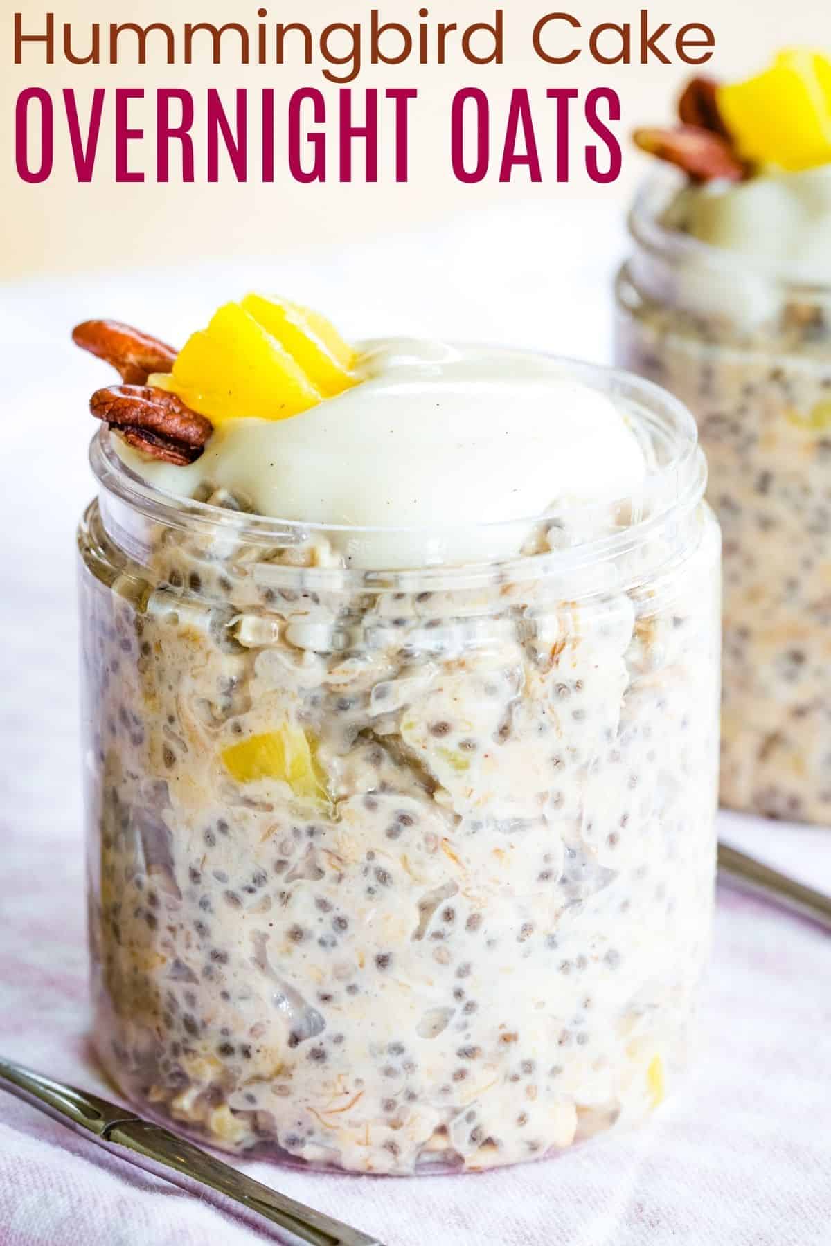 Hummingbird Cake Overnight Oats | Cupcakes & Kale Chips