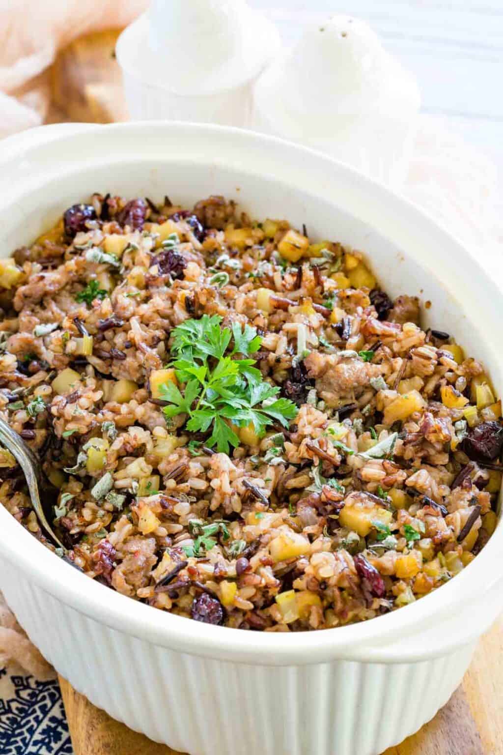 Savory Wild Rice Stuffing | Cupcakes & Kale Chips