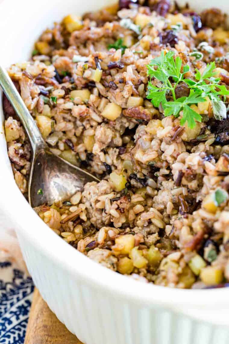 Savory Wild Rice Stuffing | Cupcakes & Kale Chips