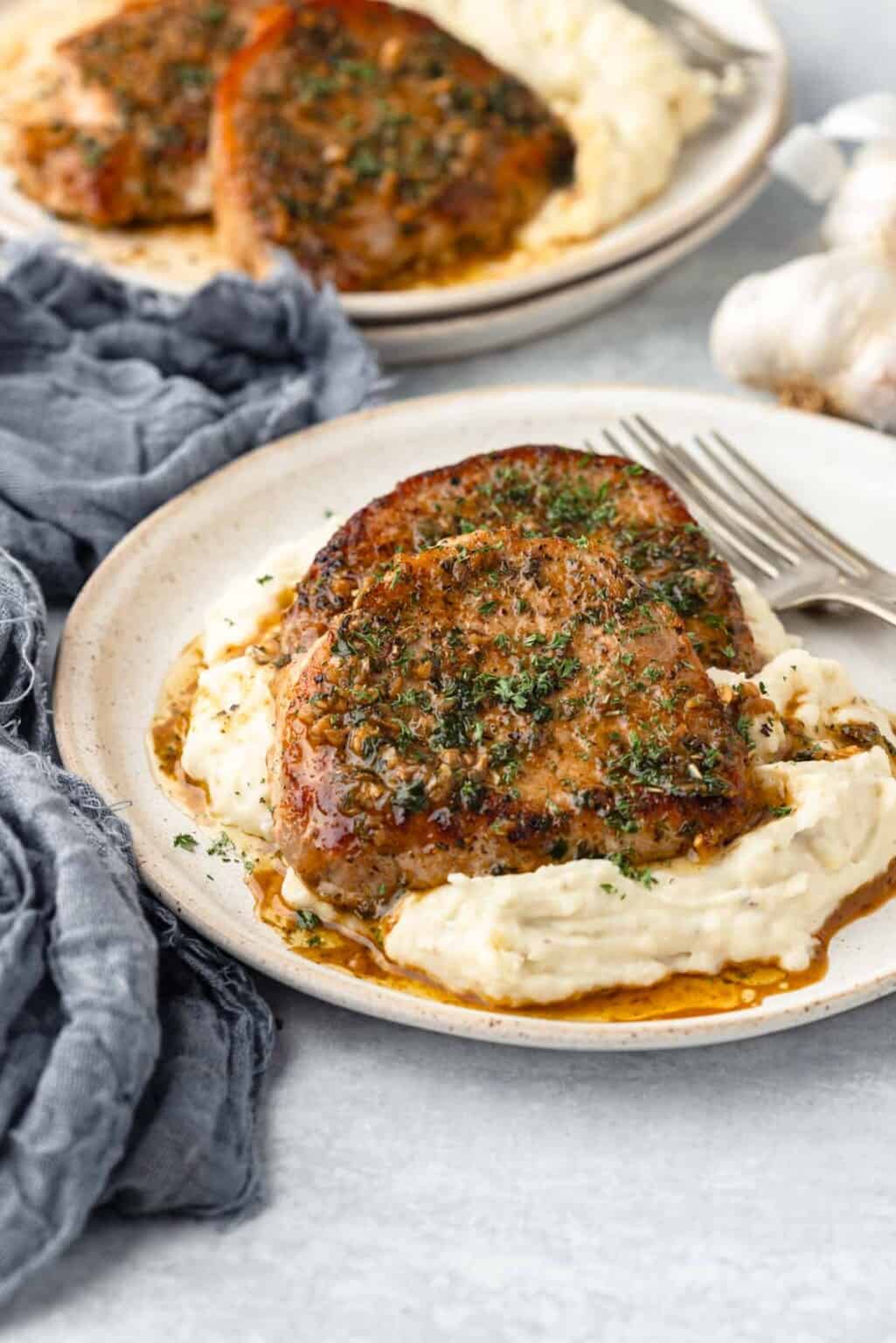 Garlic Butter Pork Chops | Cupcakes & Kale Chips